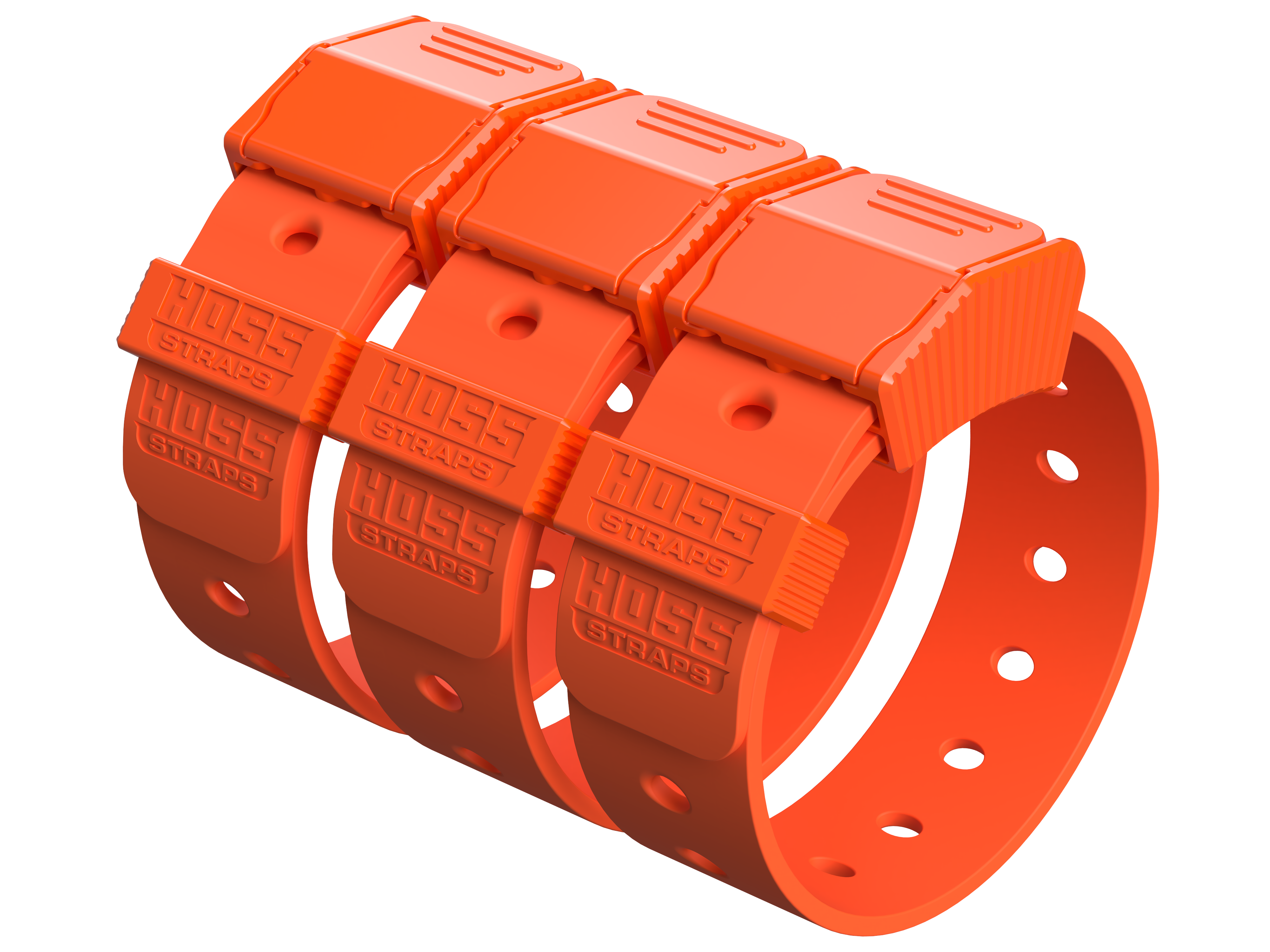 12-Inch Solid Color Straps (3-Strap Pack) | Buy now at Hoss Straps