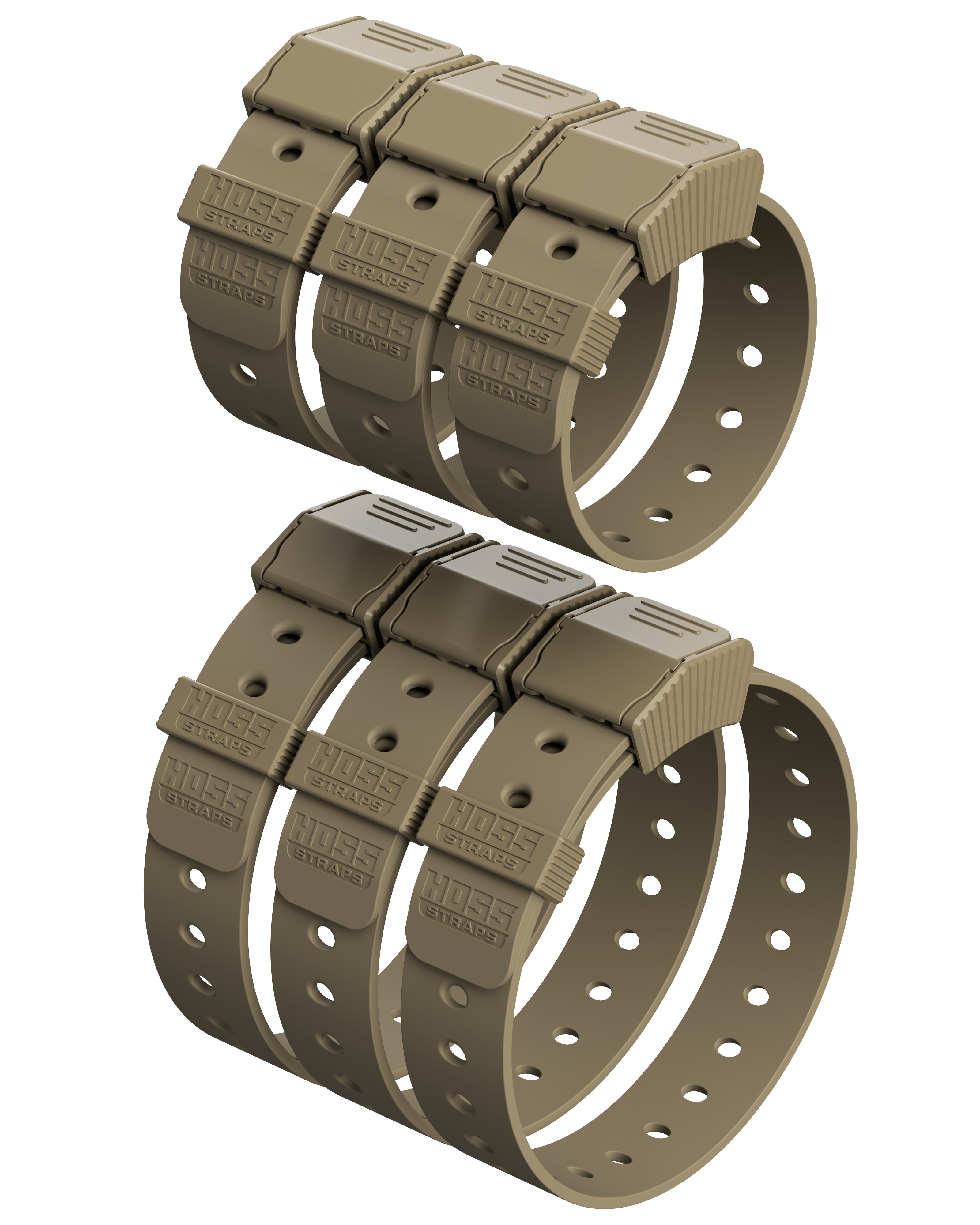 Mixed Size Solid Color (6-Pack) | Order now at Hoss Straps